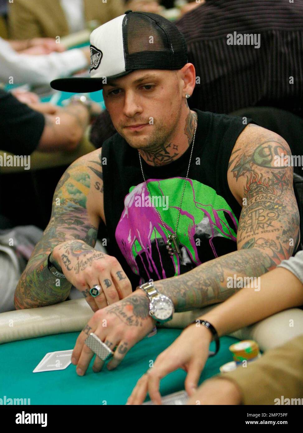 Benji Madden plays poker at the 7th Annual WPT Invitational. The World ...