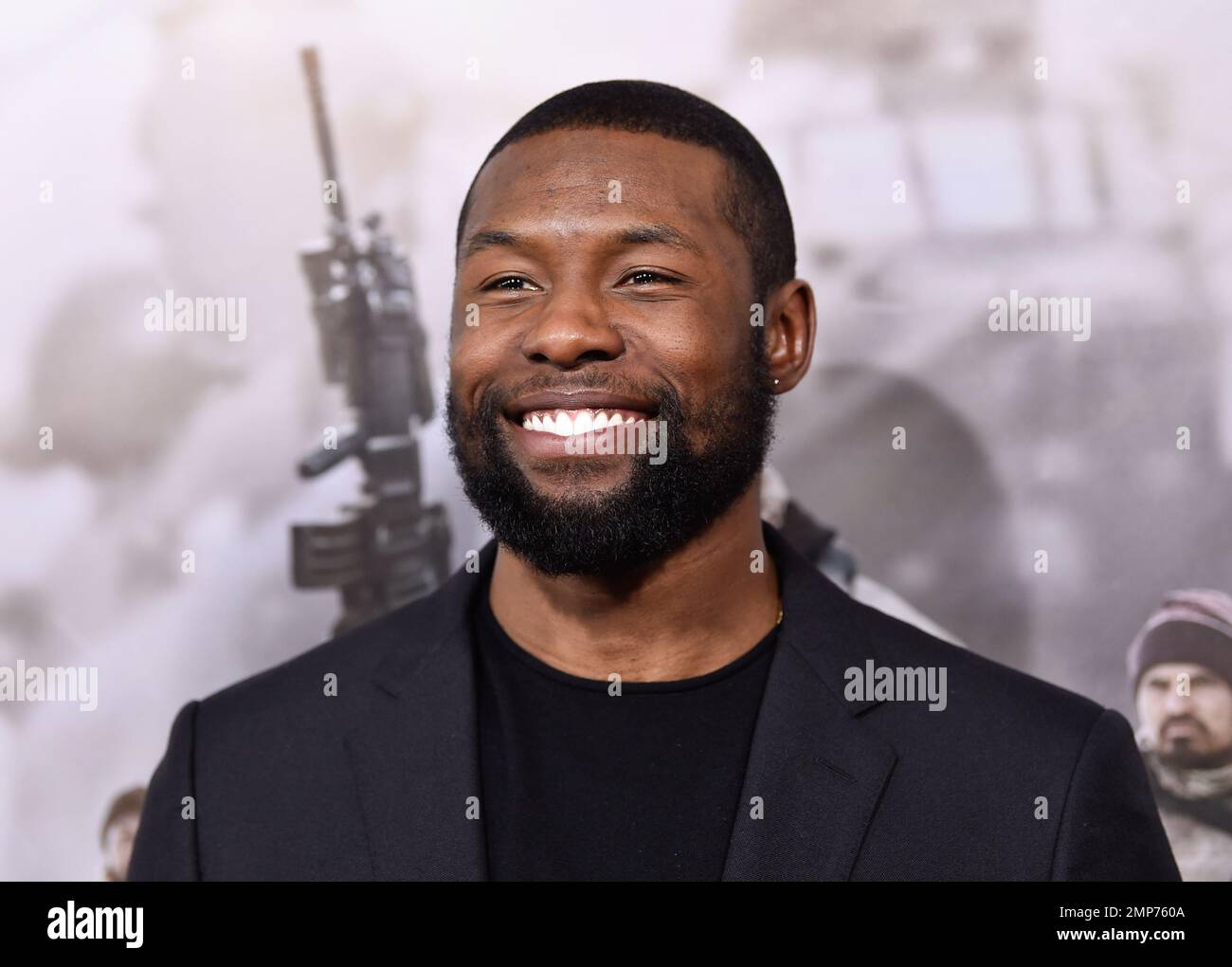 Actor Trevante Rhodes attends the world premiere of "12 Strong" at Jazz ...