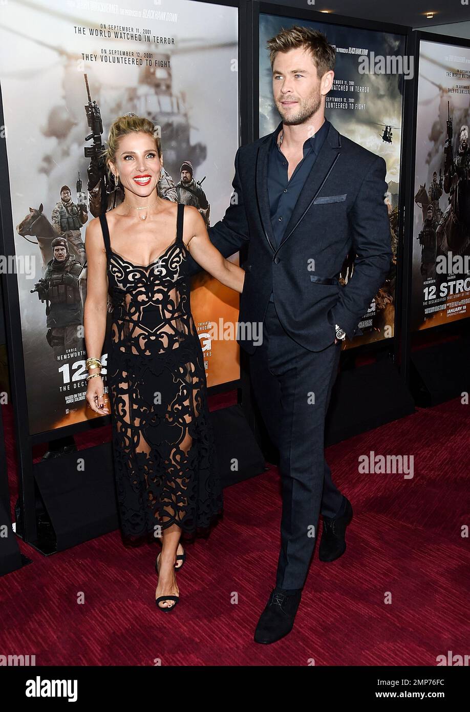 Actors Chris Hemsworth and wife Elsa Pataky attend the world premiere ...