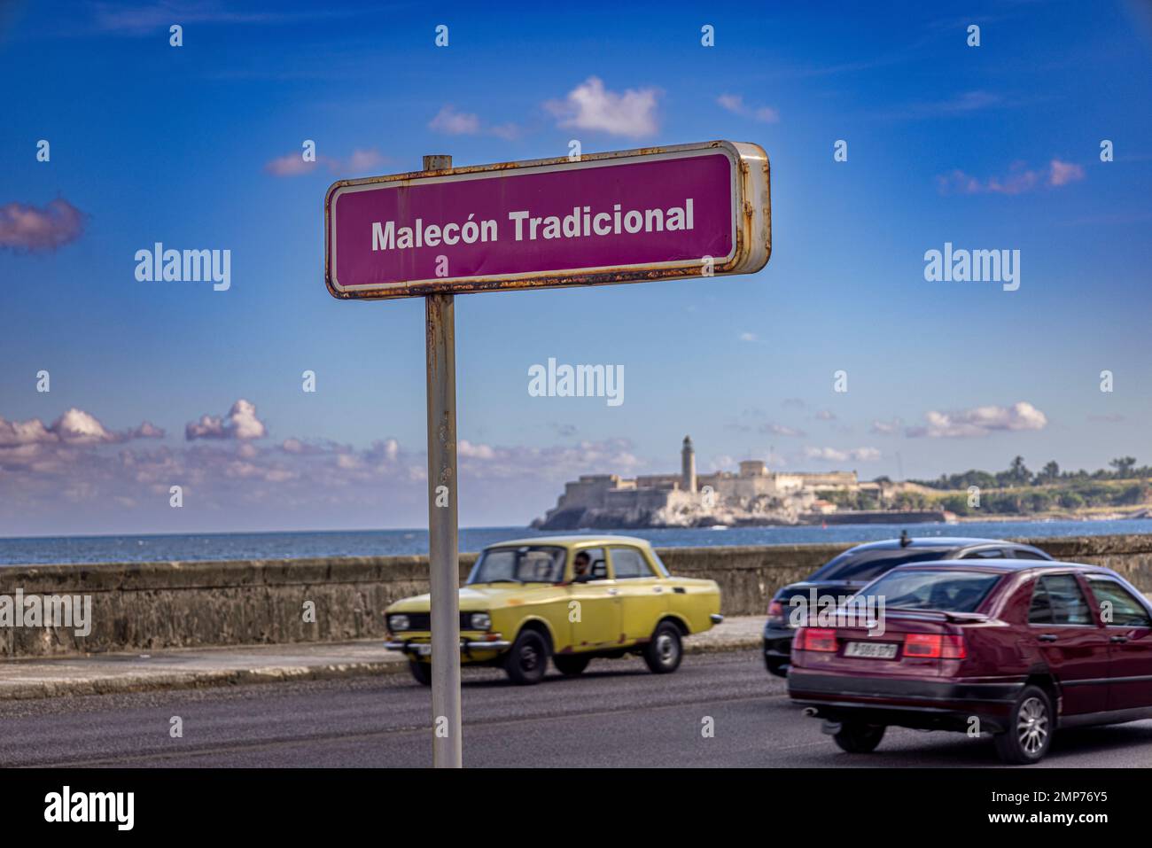 Malecon sign, Malecon, Havana, Cuba Stock Photo - Alamy