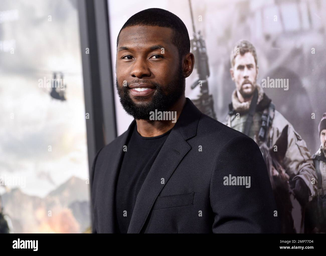 Actor Trevante Rhodes attends the world premiere of "12 Strong" at Jazz ...
