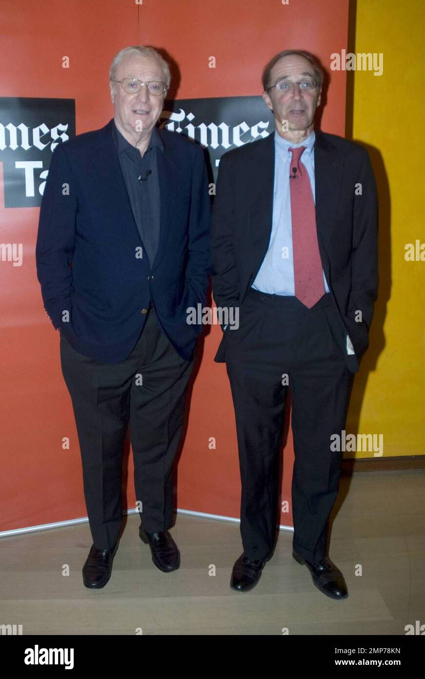 Michael Caine poses with New York Times writer at large Charles McGrath ...