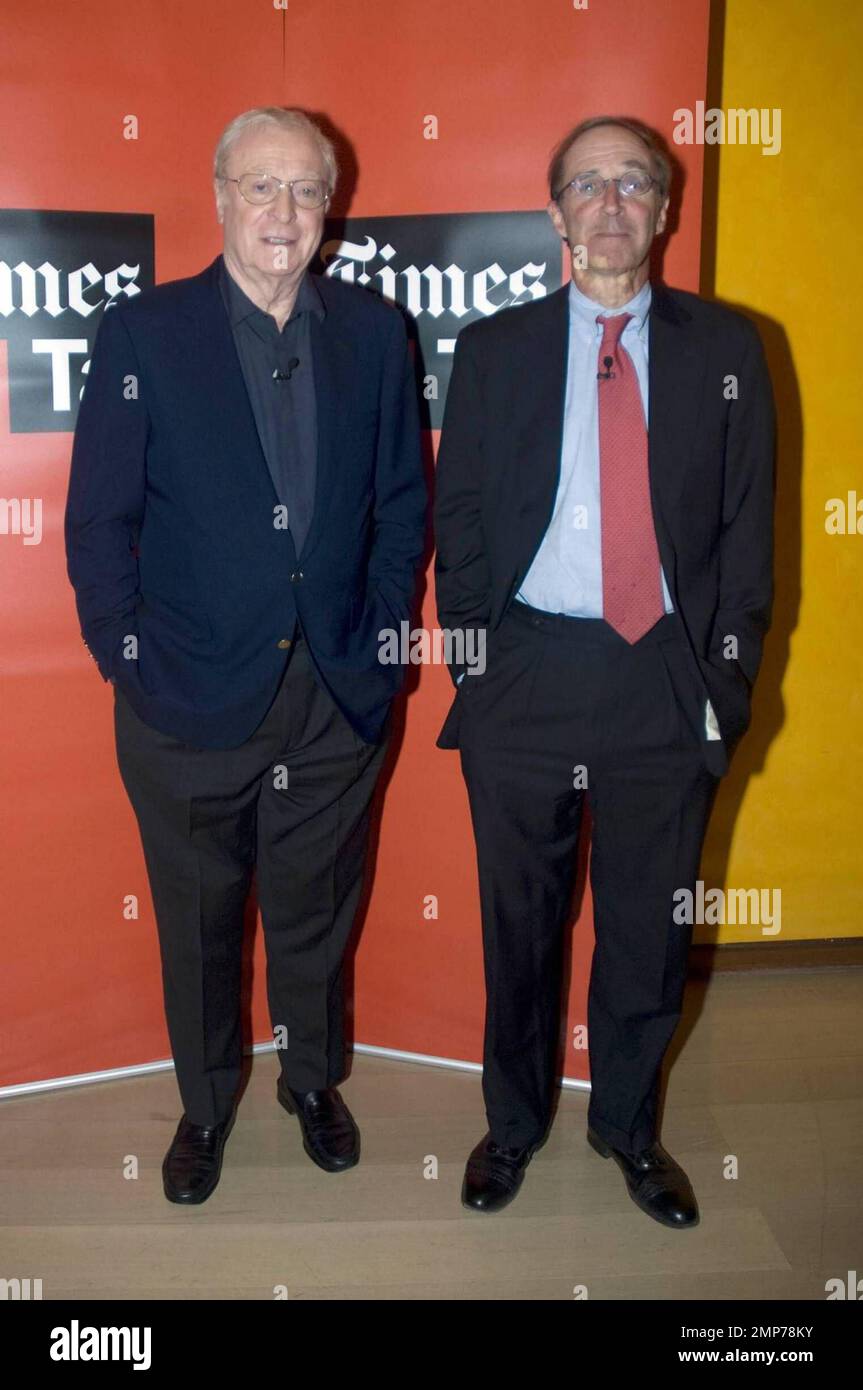 Michael Caine poses with New York Times writer at large Charles McGrath at the, A Conversation ...