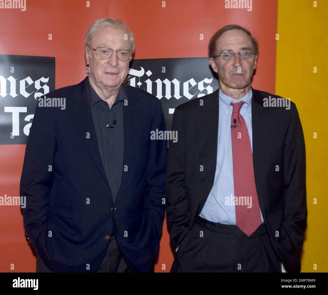 Michael Caine poses with New York Times writer at large Charles McGrath ...