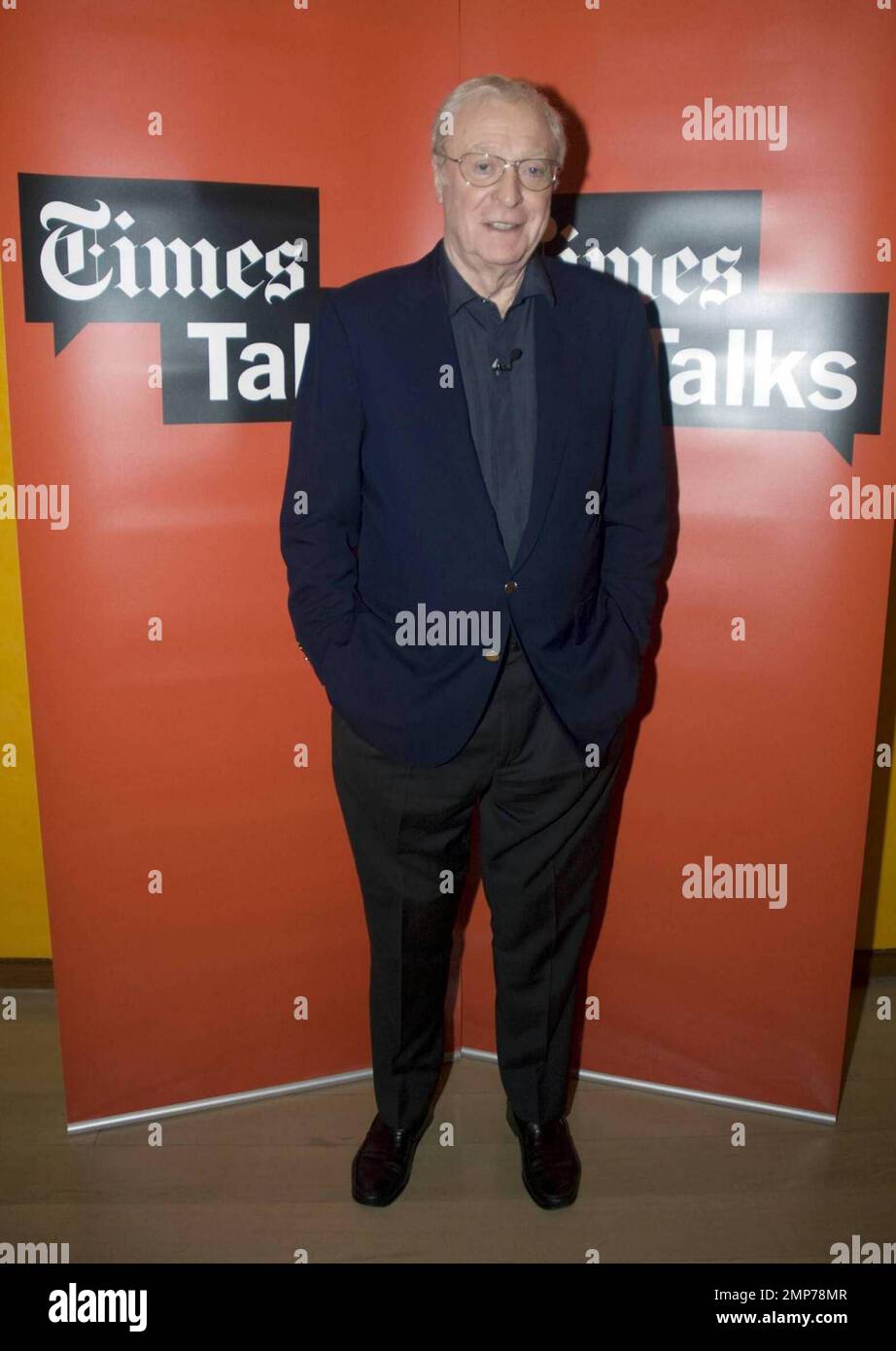 Michael Caine poses with New York Times writer at large Charles McGrath at the, A Conversation ...