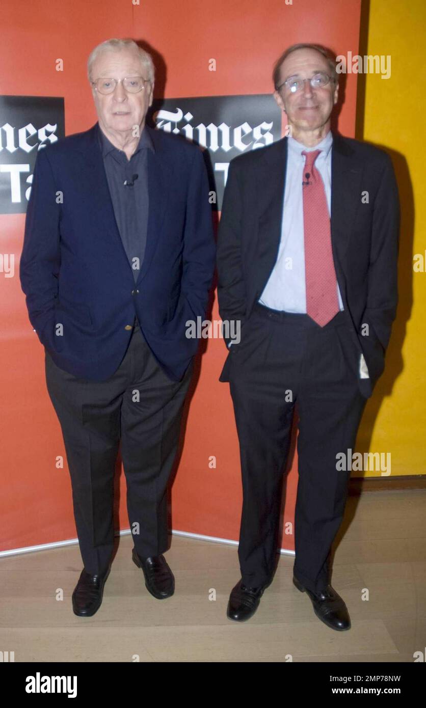 Michael Caine poses with New York Times writer at large Charles McGrath ...