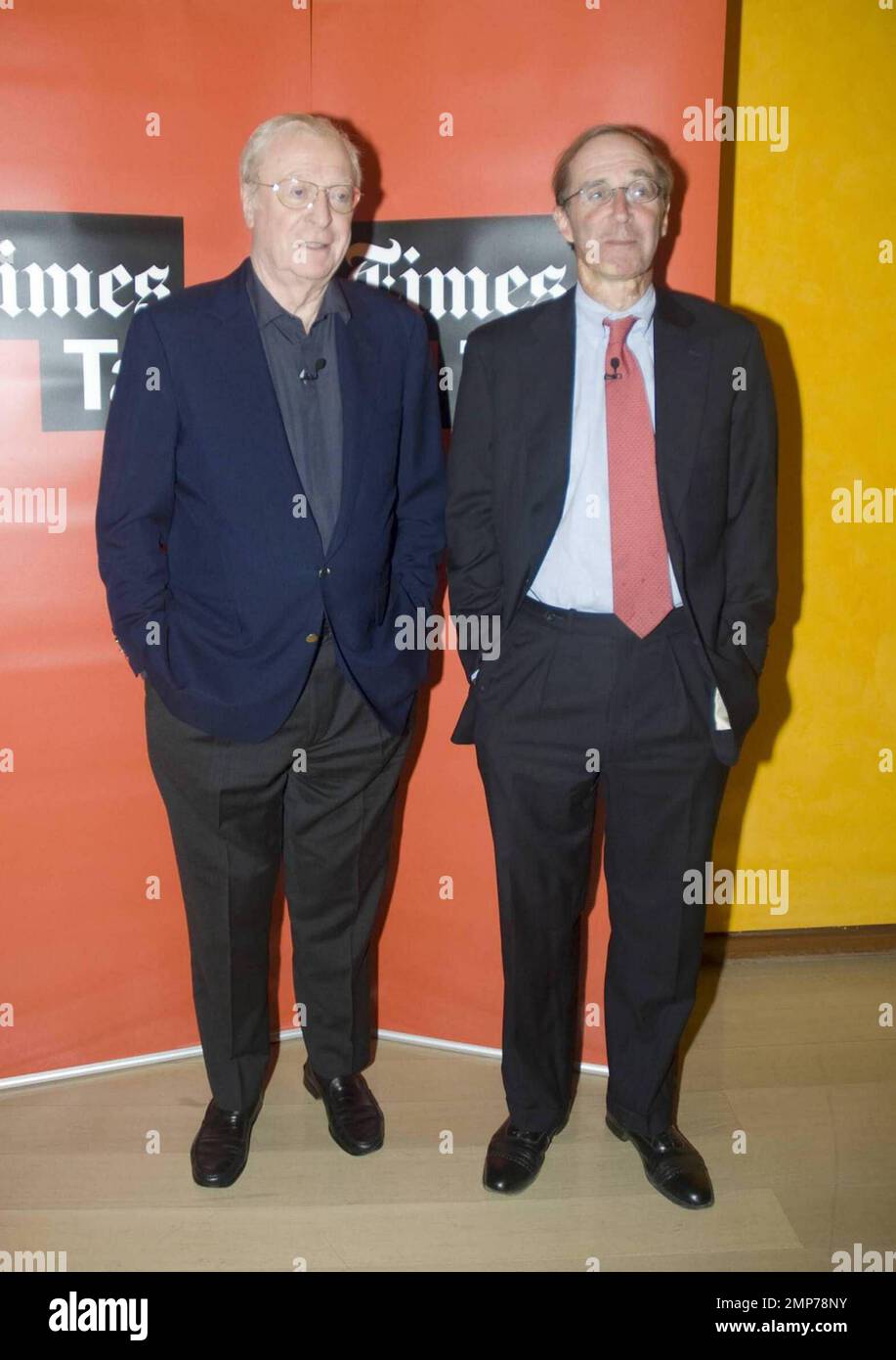 Michael Caine poses with New York Times writer at large Charles McGrath ...