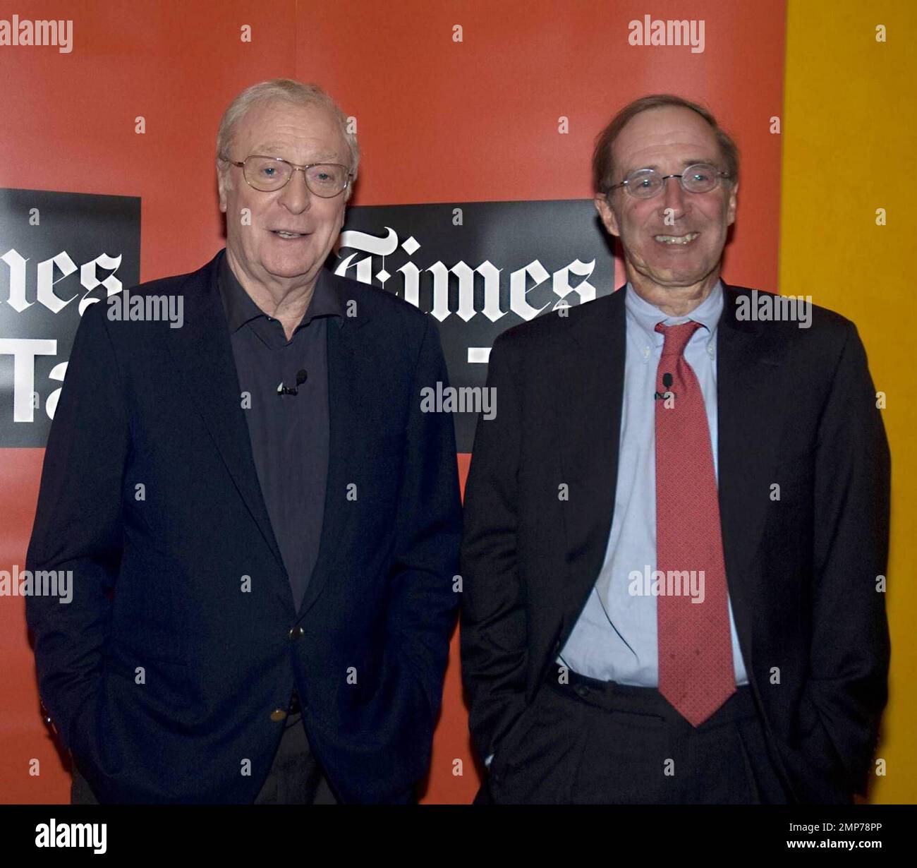Michael Caine poses with New York Times writer at large Charles McGrath at the, A Conversation ...
