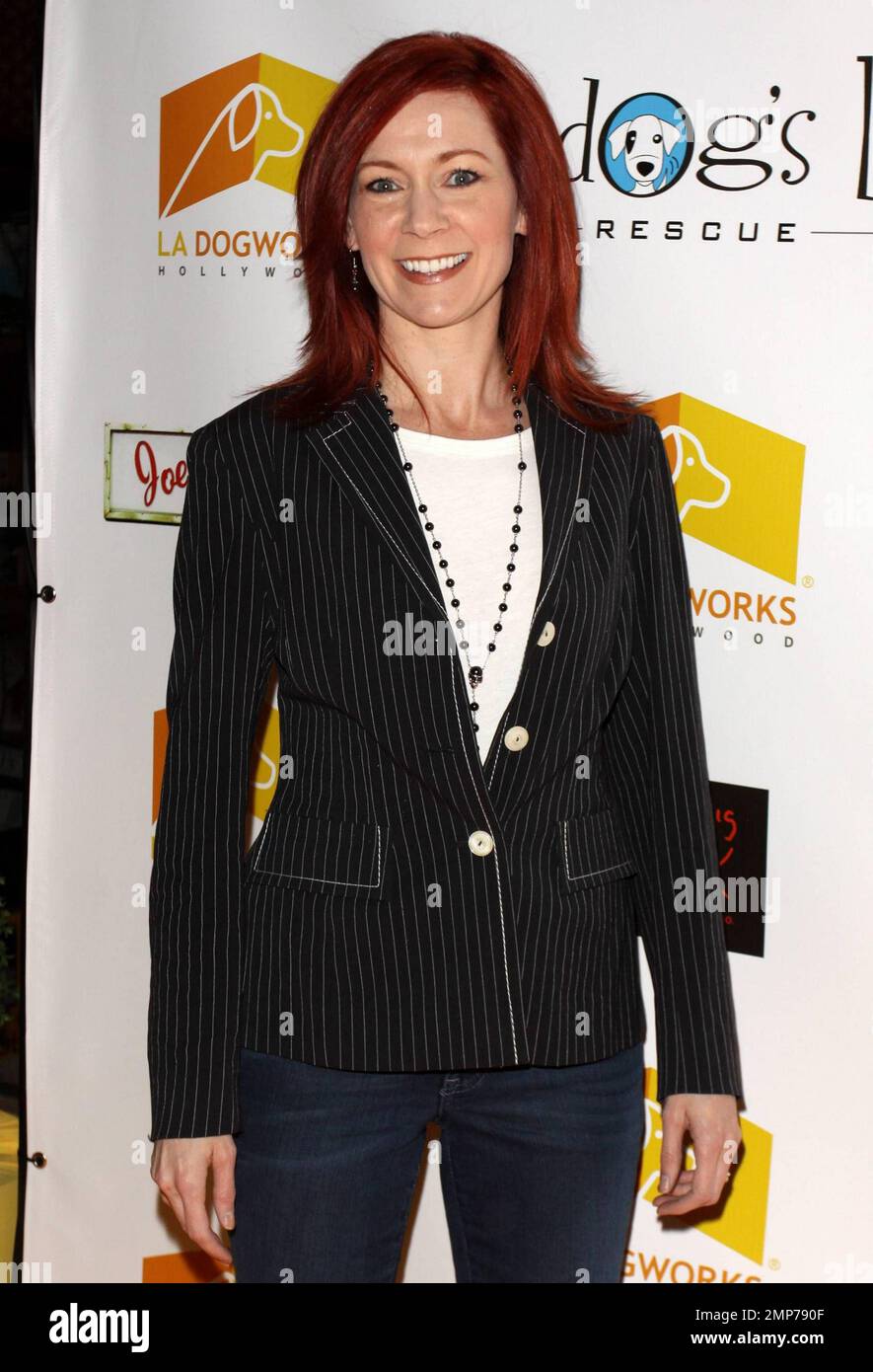 Carrie Preston poses on theange carpet during the second annual 'A ...