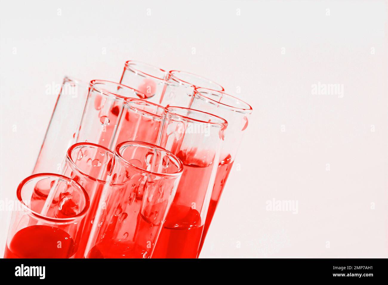 laboratory flasks, blood, red liquid, tests, viruses, dirty blood ...