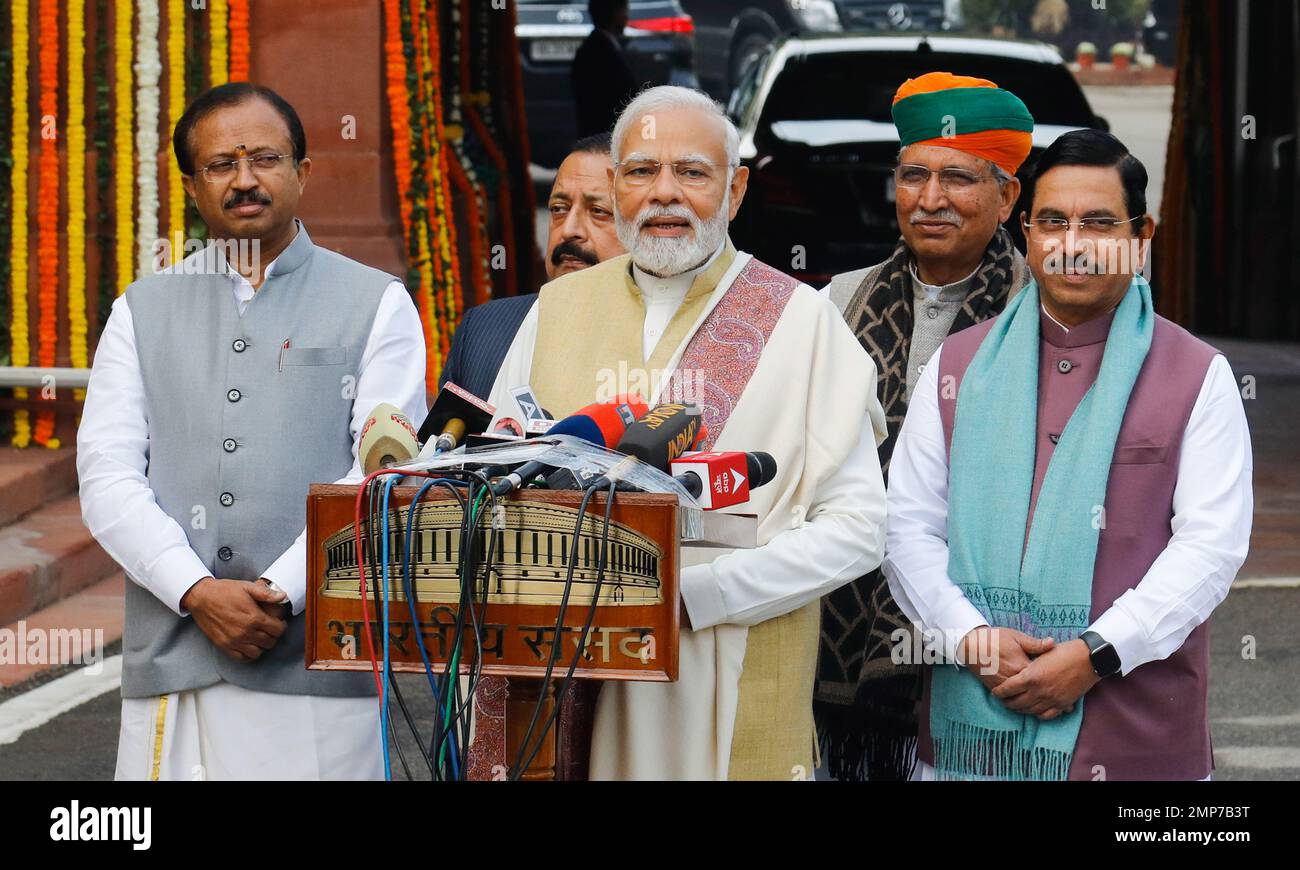 New Delhi, India. 31st Jan, 2023. Indian Prime Minister Narendra Modi ...