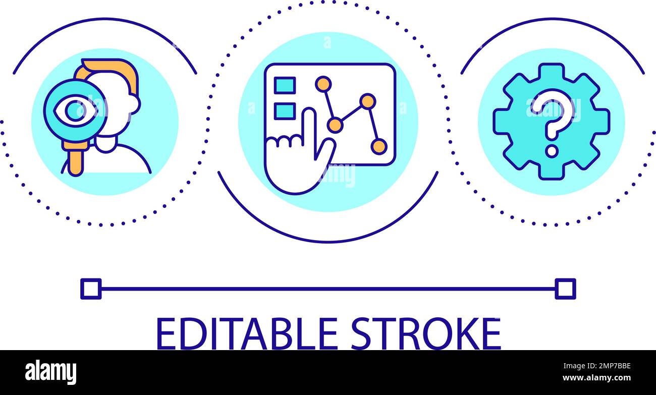 Data analysing process loop concept icon Stock Vector Image & Art - Alamy