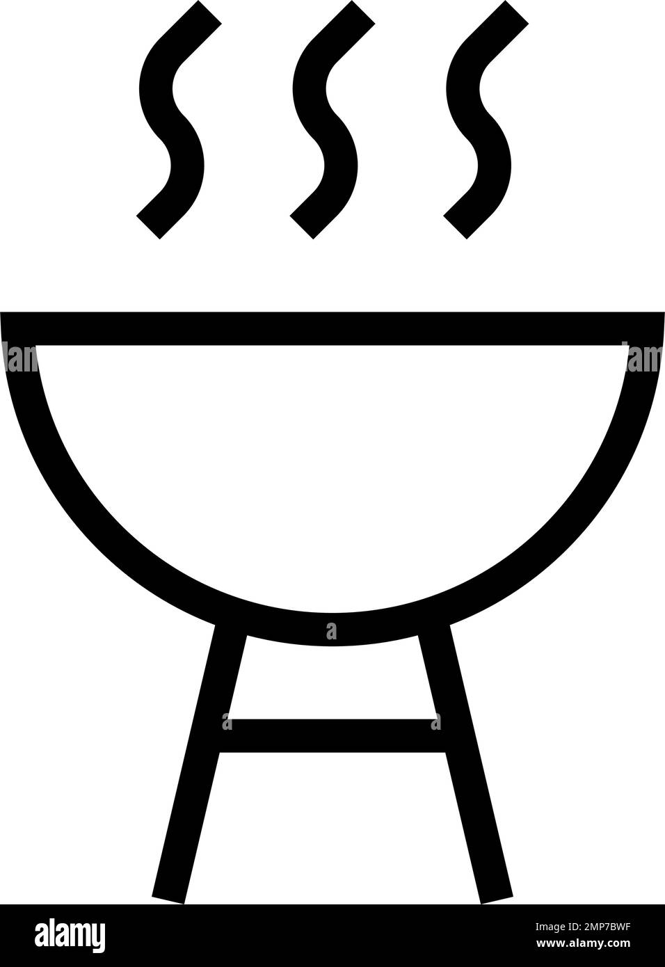 Simple barbecue grill icon. Editable vector Stock Vector Image & Art ...