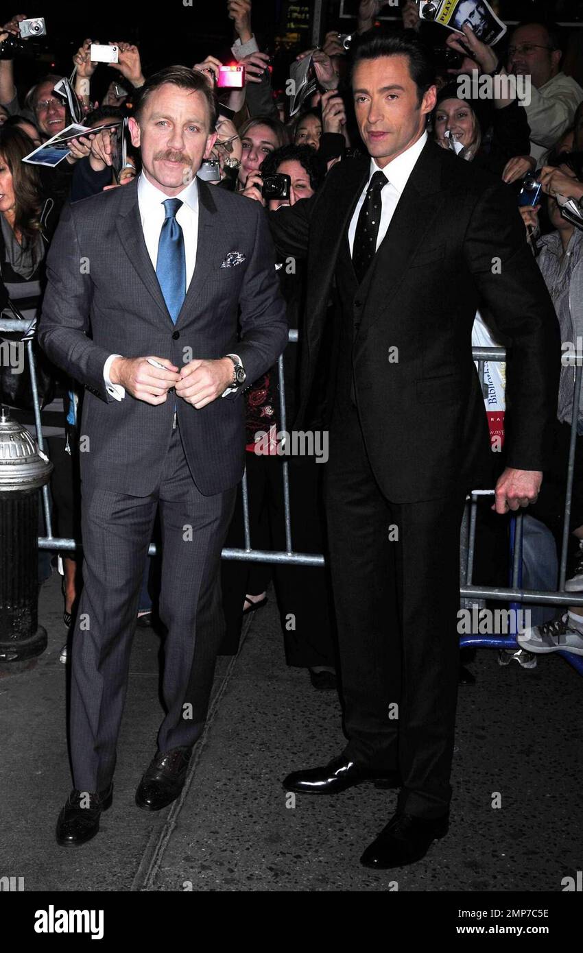 Daniel Craig and Hugh Jackman attend the Broadway opening of "A Steady ...