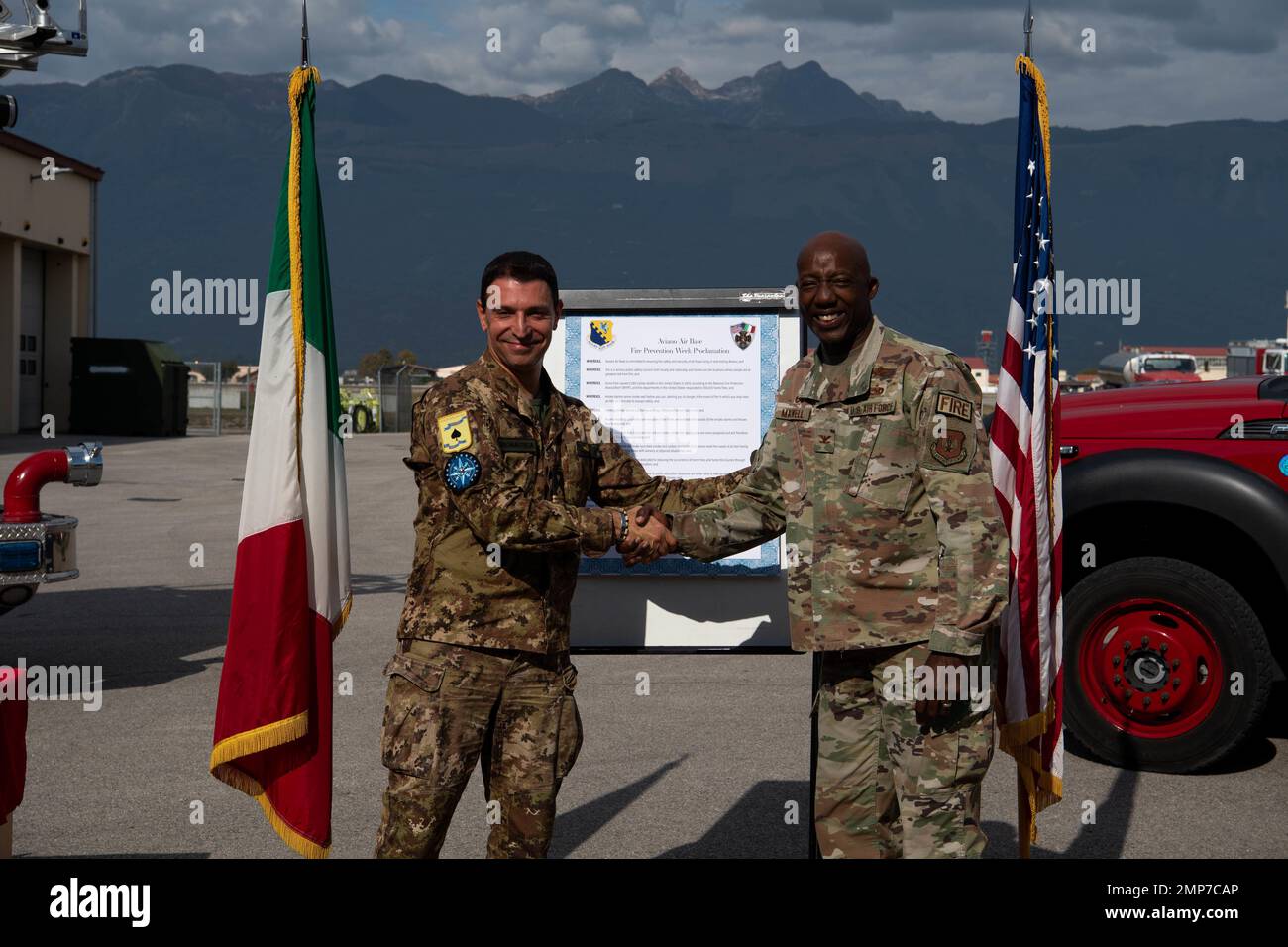Lt. Col. Marco Peretti, Italian air force Logistic Readiness Squadron ...