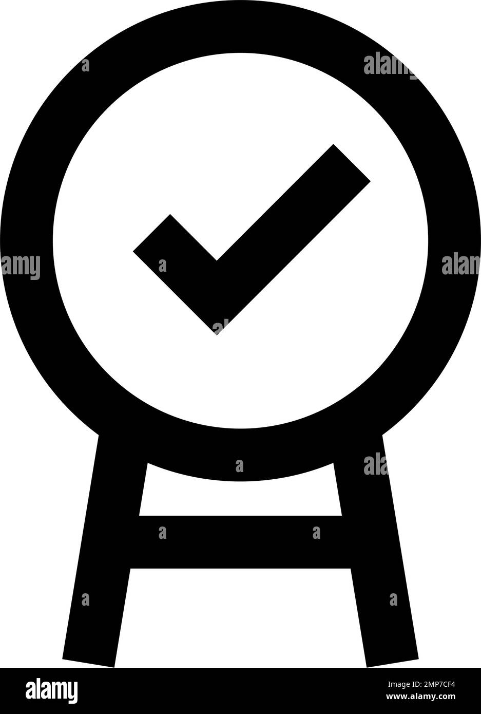 Check mark stand icon. Editable vector Stock Vector Image & Art - Alamy