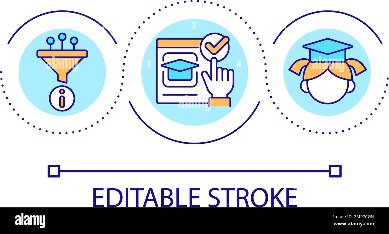 Select safe resources for online education loop concept icon Stock Vector Image & Art - Alamy