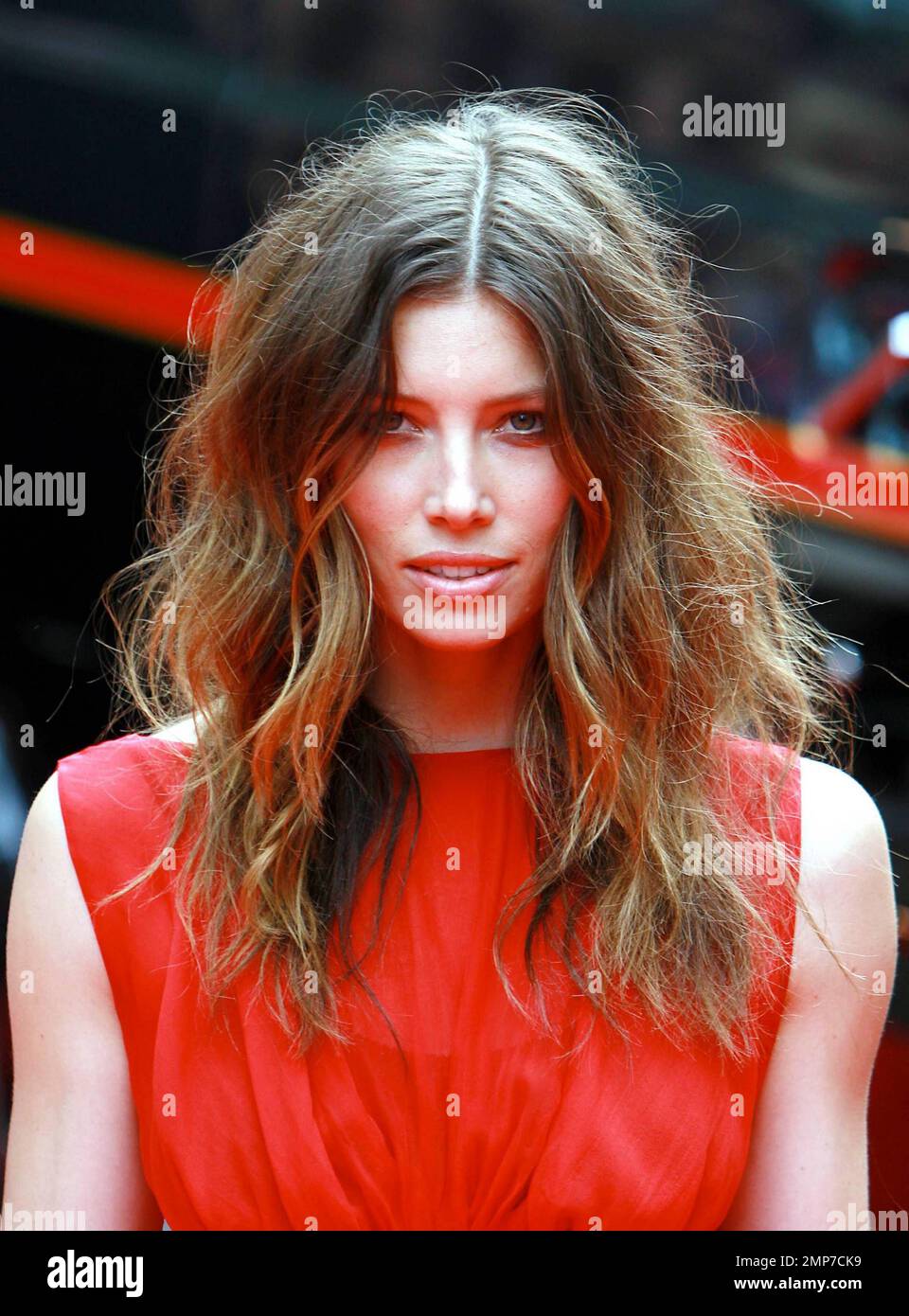 Jessica Biel at the premiere of "The A Team" in Leicester Square ...