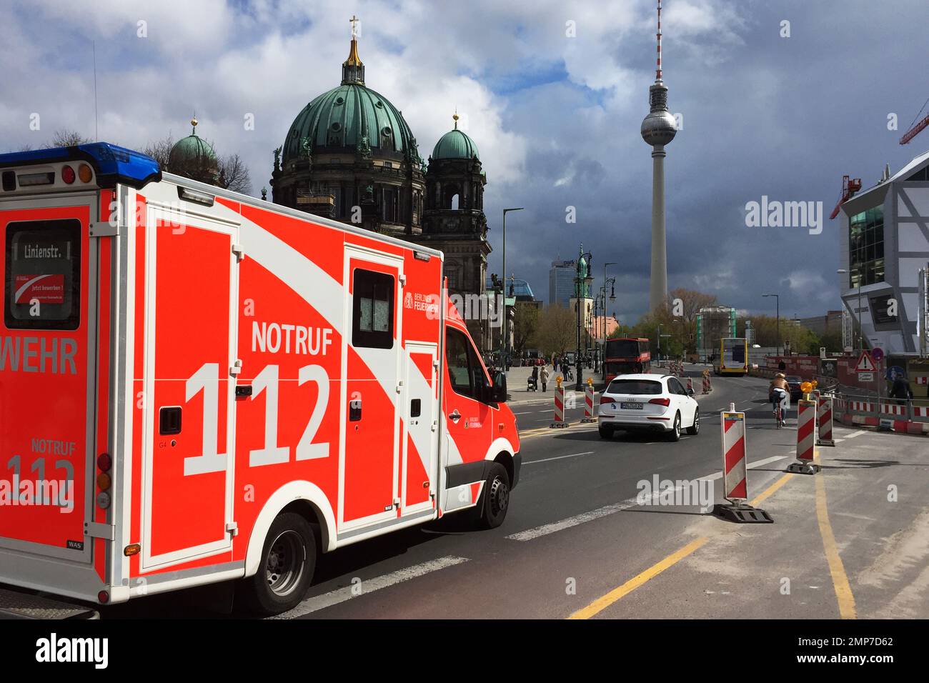 Ambulance on the streets of central Berlin Stock Photo - Alamy