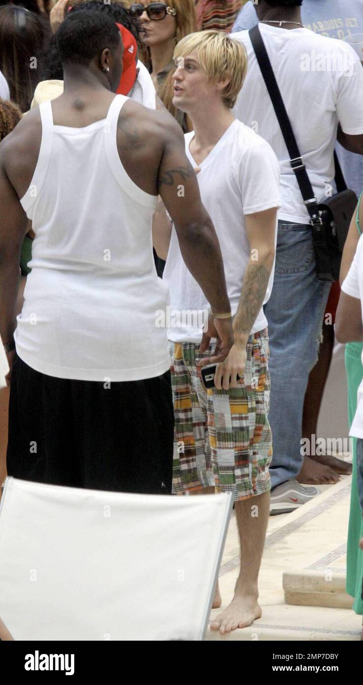 Exclusive!! Aaron Carter, younger brother of Backstreet Boy Nick Carter ...