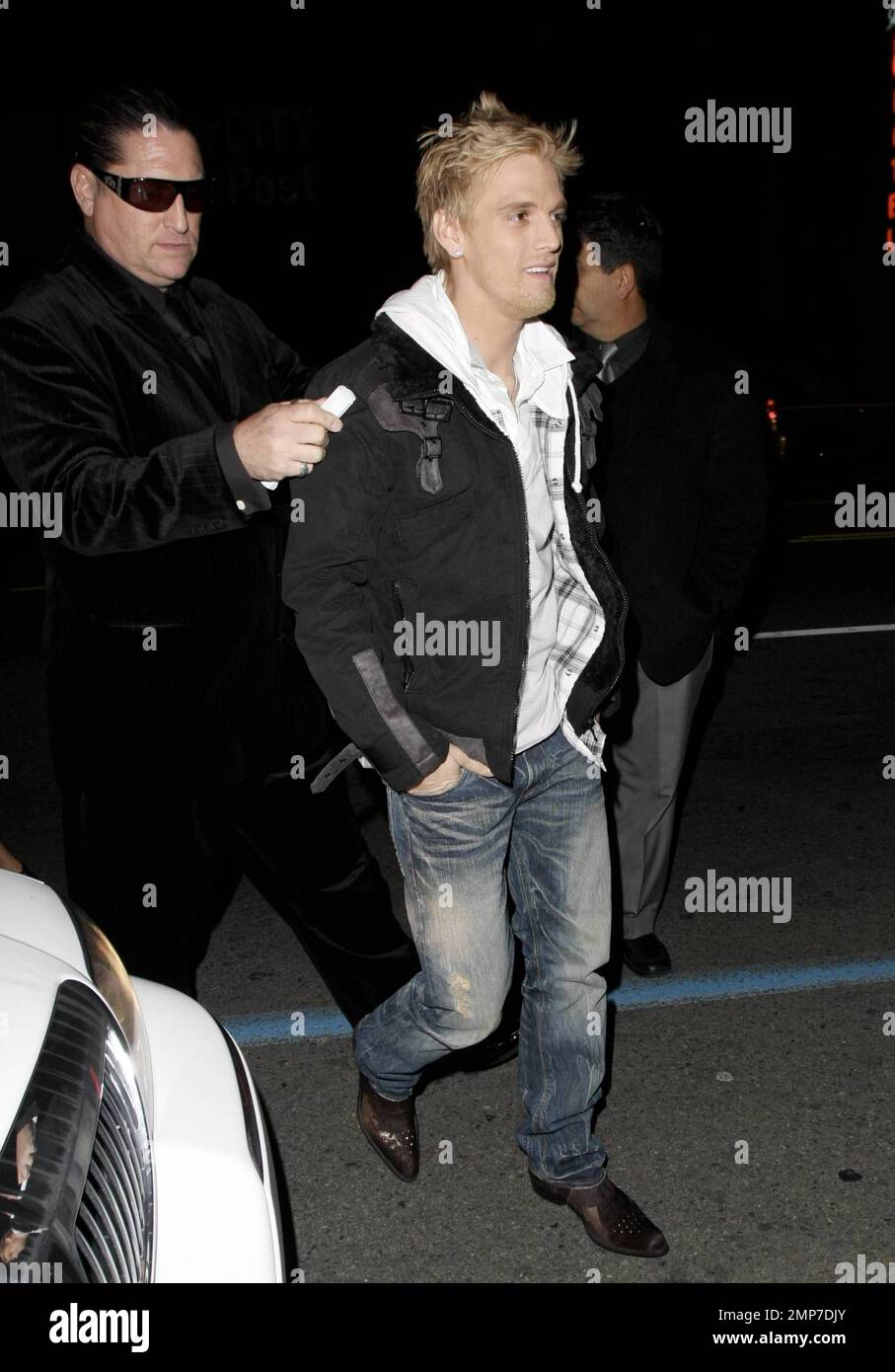 Aaron Carter arrives at Sean "P Diddy" Combs' Grammy after-party at ...