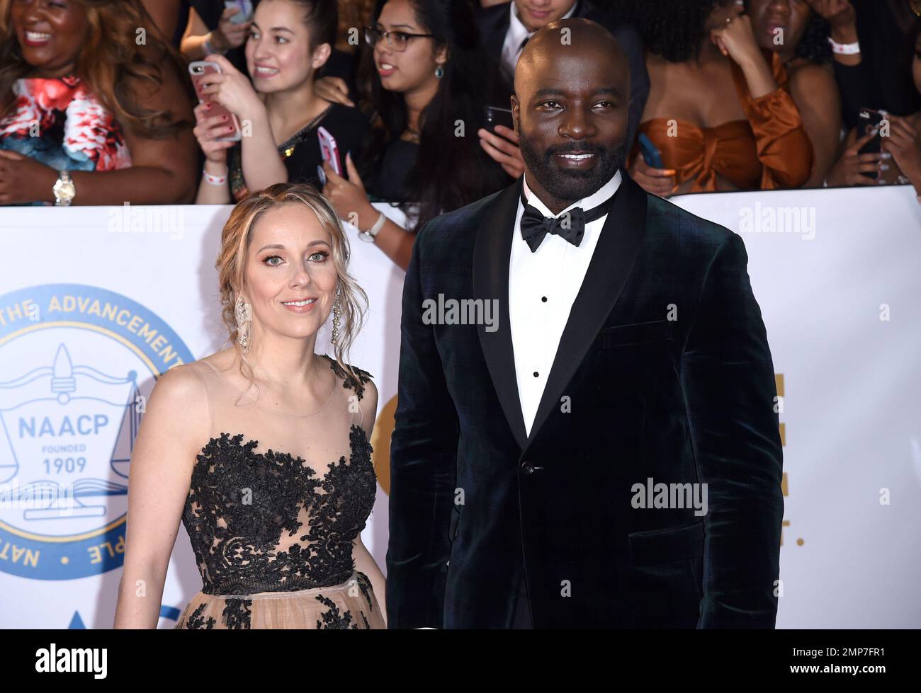 Mike Colter, right, and Iva Colter arrive at the 49th annual NAACP ...