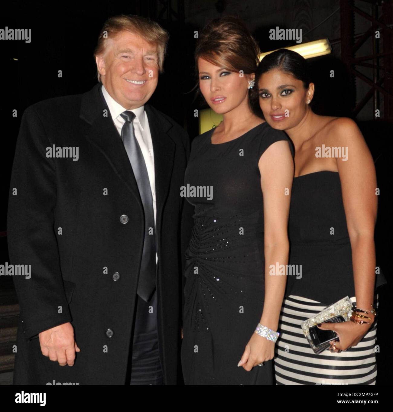 EXCLUSIVE!! Donald Trump, Melania Trump and Rachel Roy outside of ...