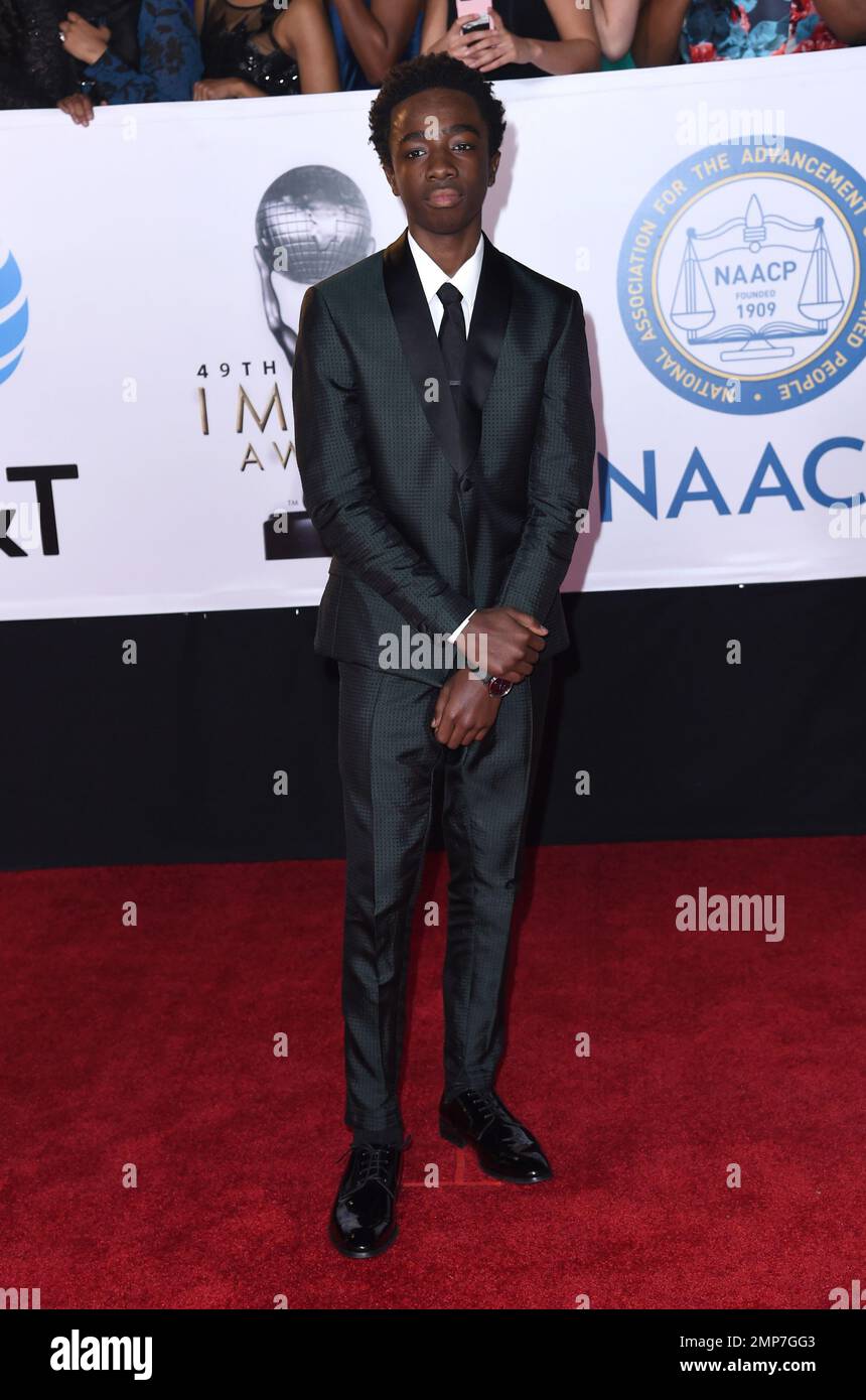 Caleb McLaughlin arrives at the 49th annual NAACP Image Awards at the ...