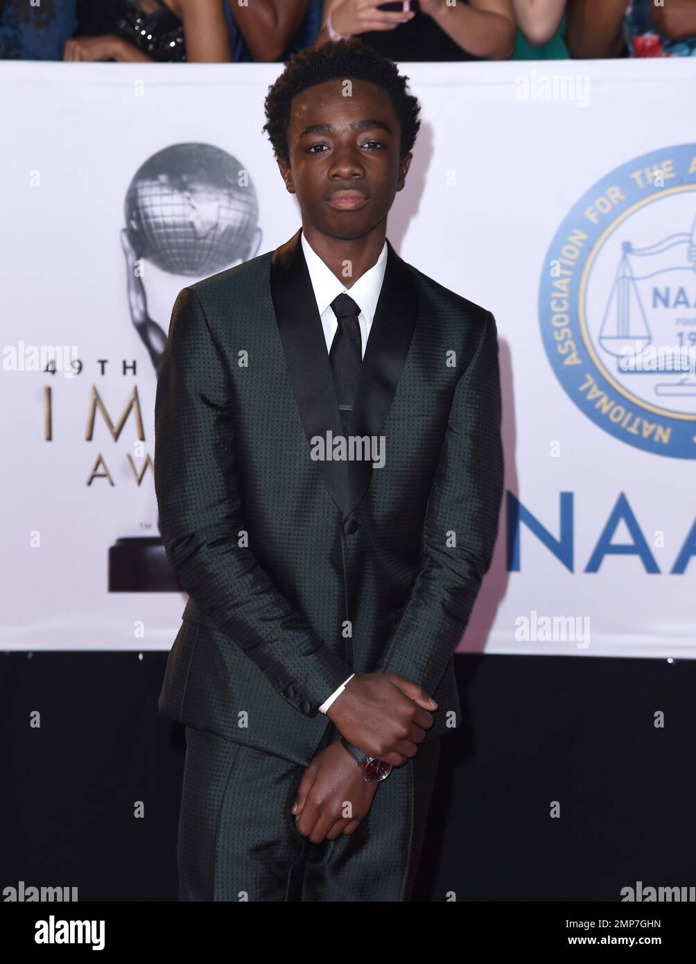 Caleb McLaughlin arrives at the 49th annual NAACP Image Awards at the ...