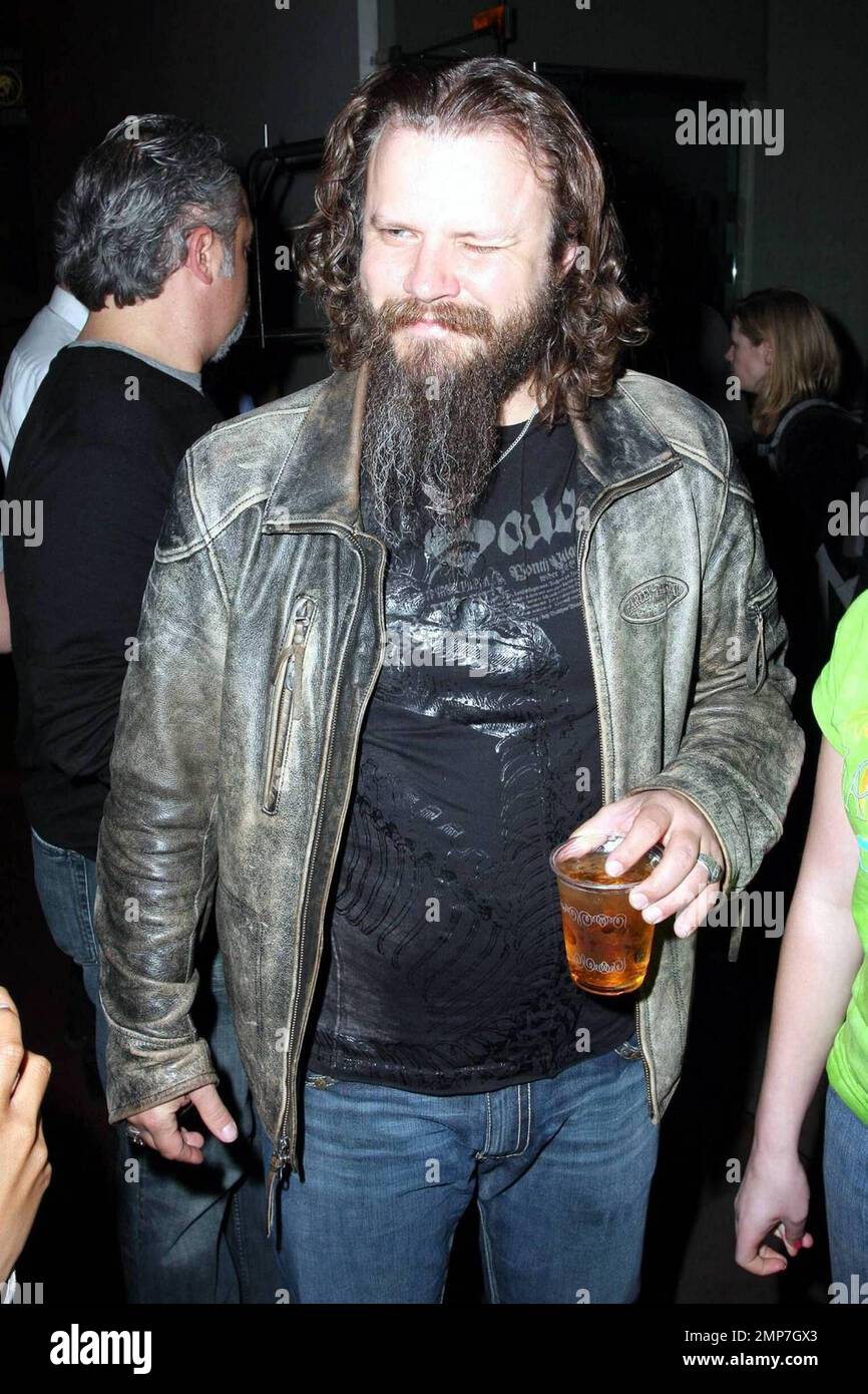Jamey Johnson arrives to do radio interviews for the Academy of Country ...