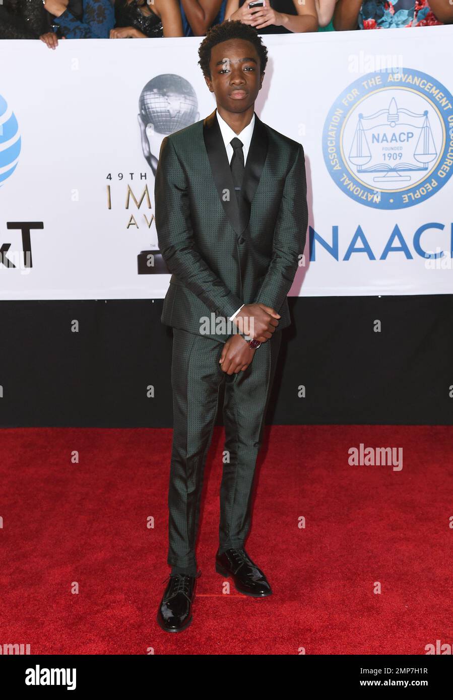 Caleb McLaughlin arrives at the 49th annual NAACP Image Awards at the ...
