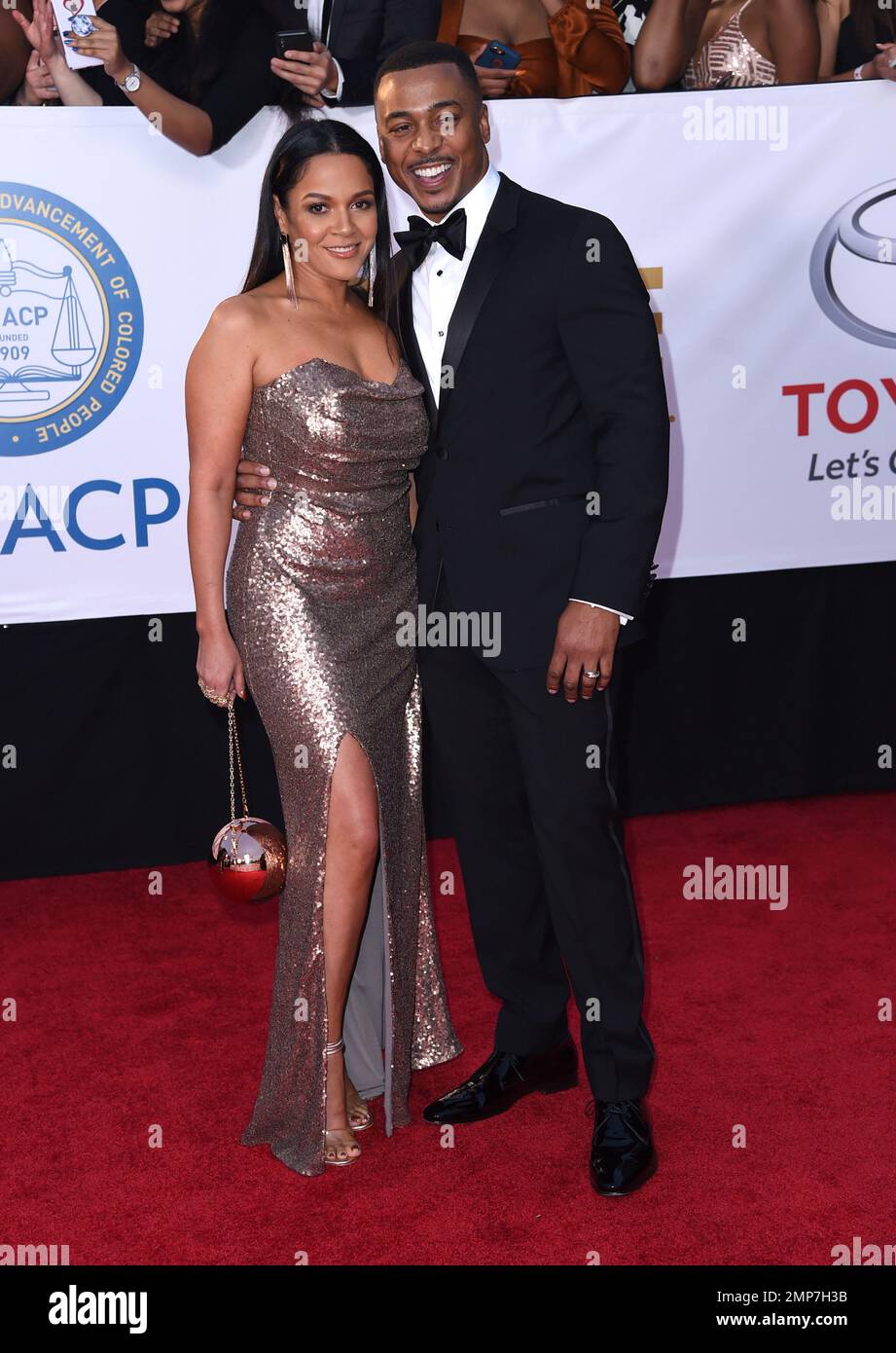 Sheana Freeman, left, and RonReaco Lee arrive at the 49th annual NAACP ...