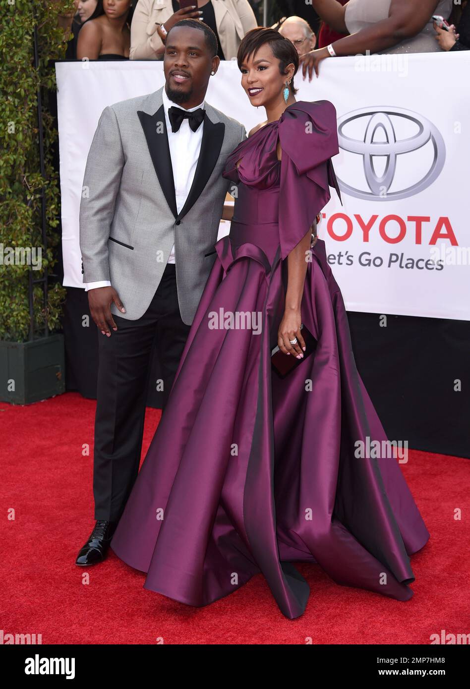 Tommicus Walker, left, and LeToya Luckett arrive at the 49th annual ...