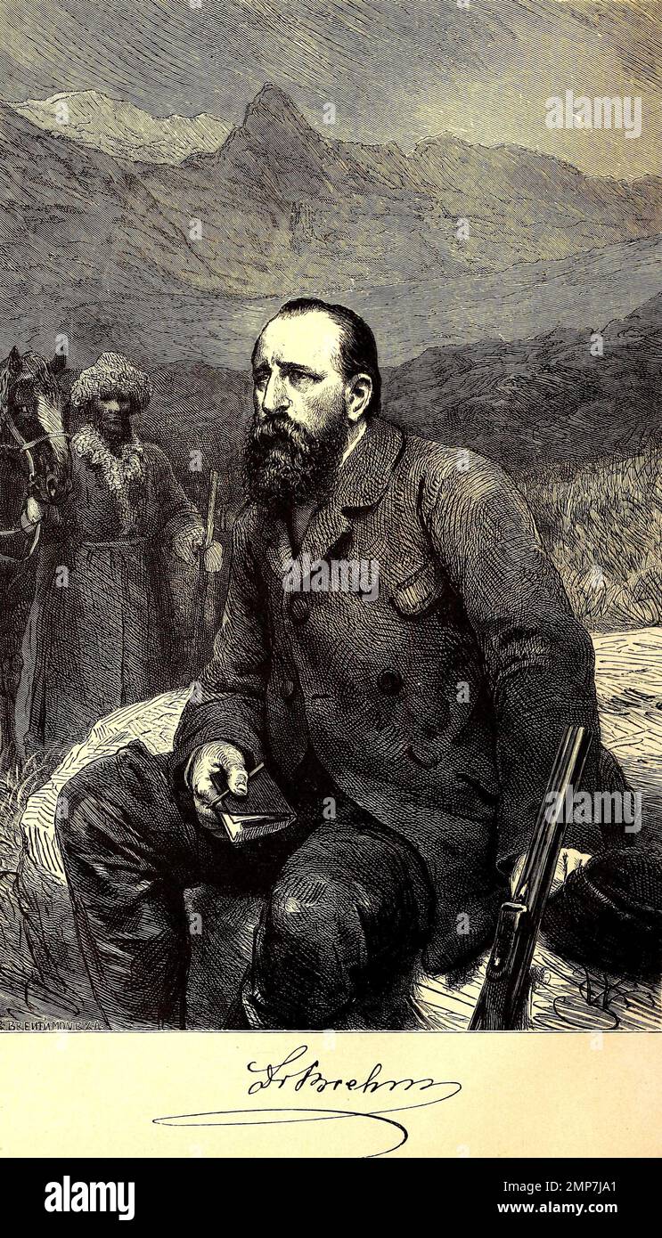 Alfred Edmund Brehm (2. Februar 1829 bis 11. November 1884) war ein ...