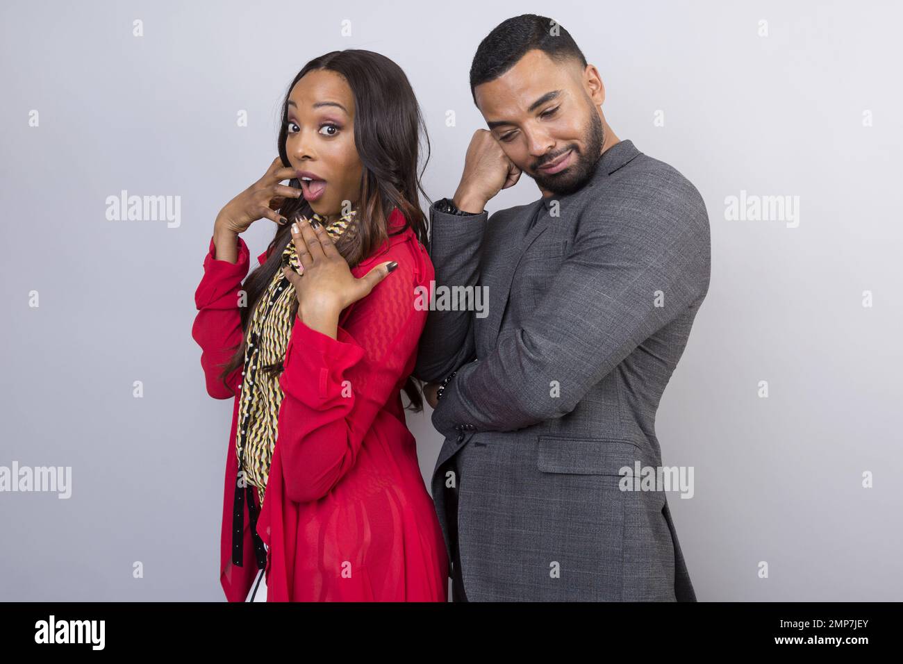 Erica Ash, left, and Christian Keyes cast members in the Bet series 'In ...