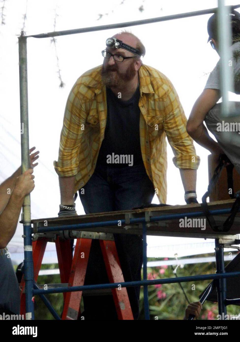 EXCLUSIVE!! Actor and comedian Brian Posehn was seen climbing a tree ...