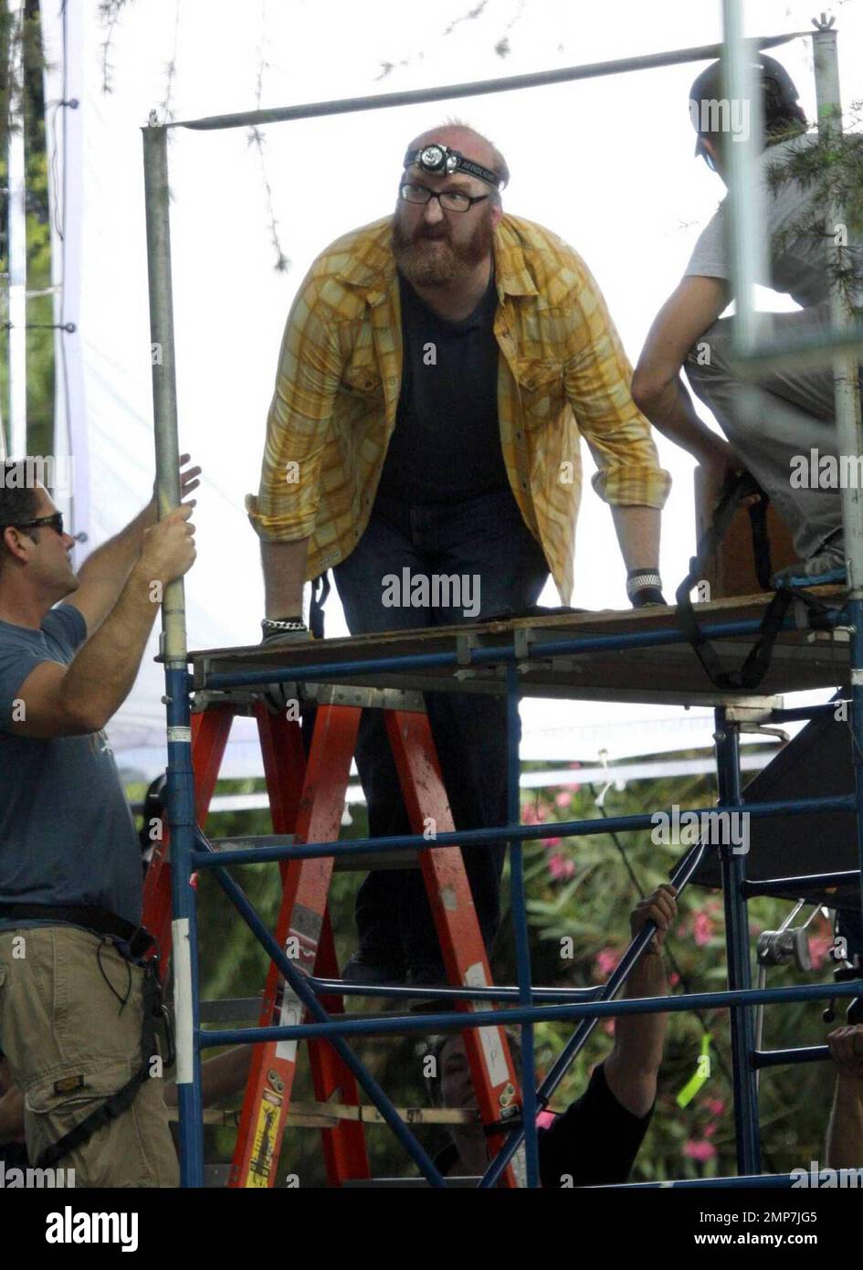 EXCLUSIVE!! Actor and comedian Brian Posehn was seen climbing a tree ...