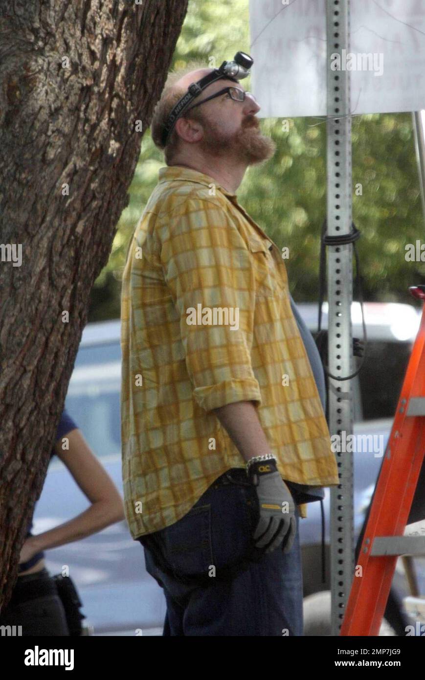EXCLUSIVE!! Actor and comedian Brian Posehn was seen climbing a tree ...