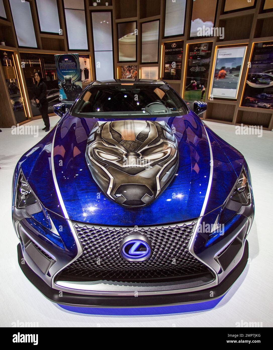 The hood of a specially modified Lexus LC500 that featured in the ...
