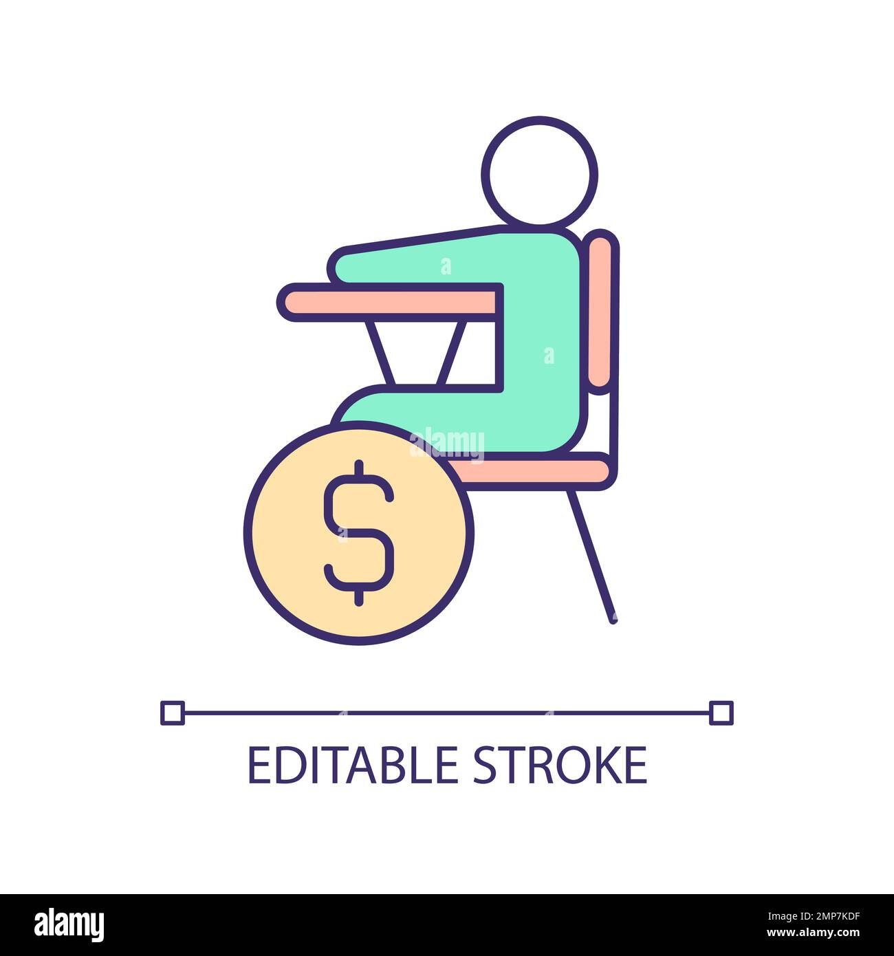 Payment for school education RGB color icon Stock Vector Image & Art ...