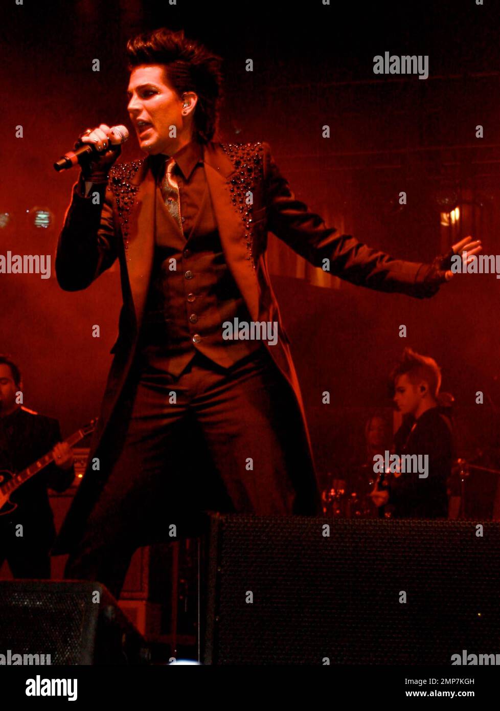 Adam Lambert performs live at the Gridlock New Years Eve Party at ...
