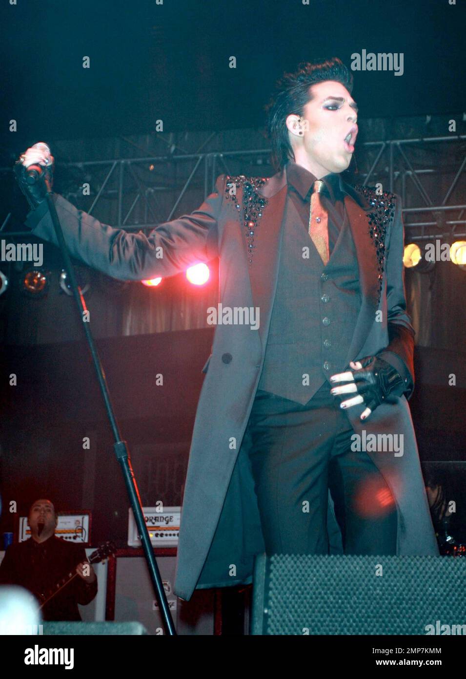 Adam Lambert performs live at the Gridlock New Years Eve Party at ...
