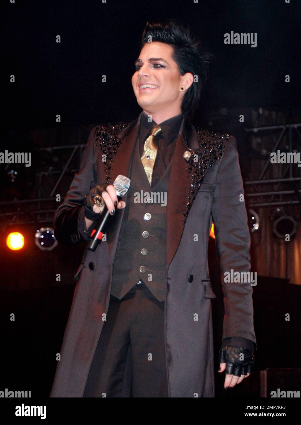Adam Lambert at the Gridlock New Years Eve Party at the Paramount Lot ...