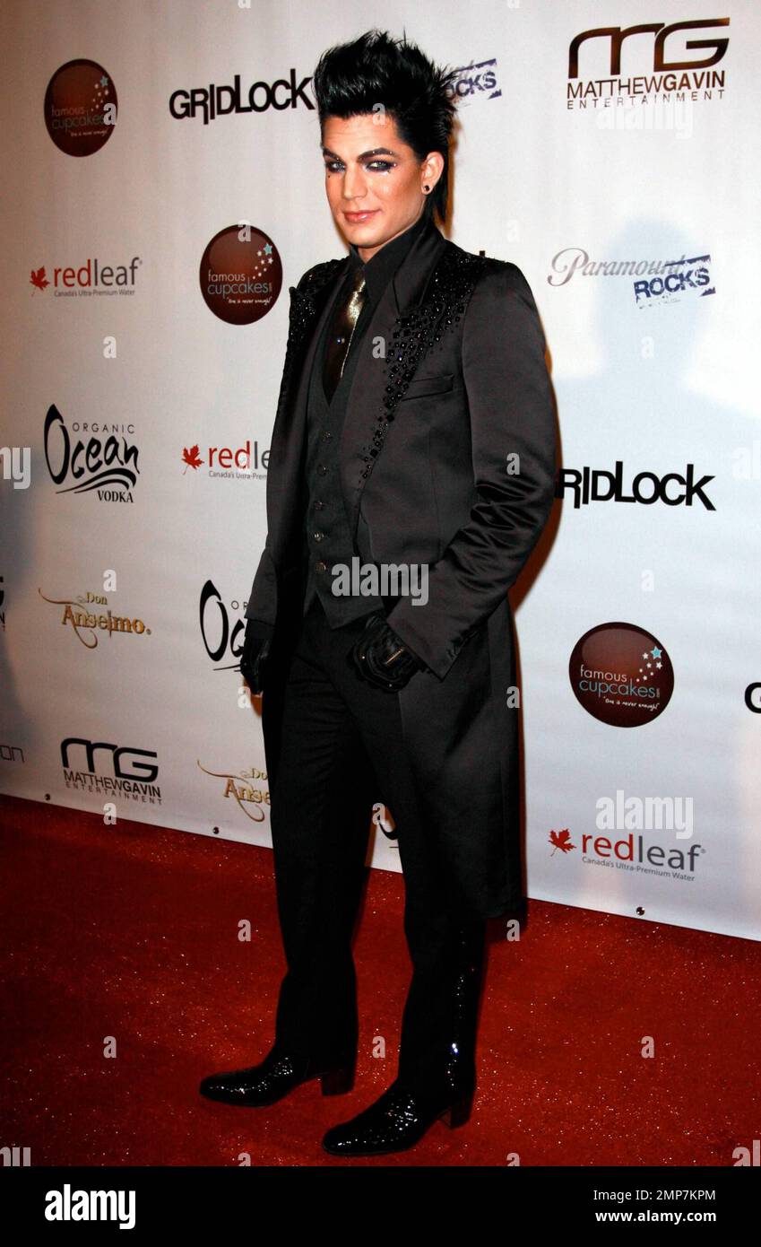 Adam Lambert at the Gridlock New Years Eve Party at the Paramount Lot ...