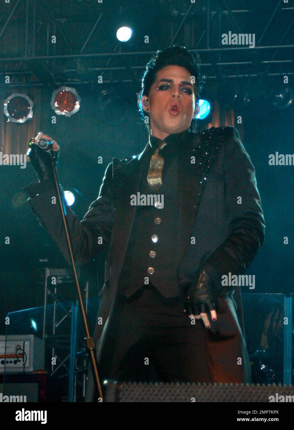 Adam Lambert at the Gridlock New Years Eve Party at the Paramount Lot ...