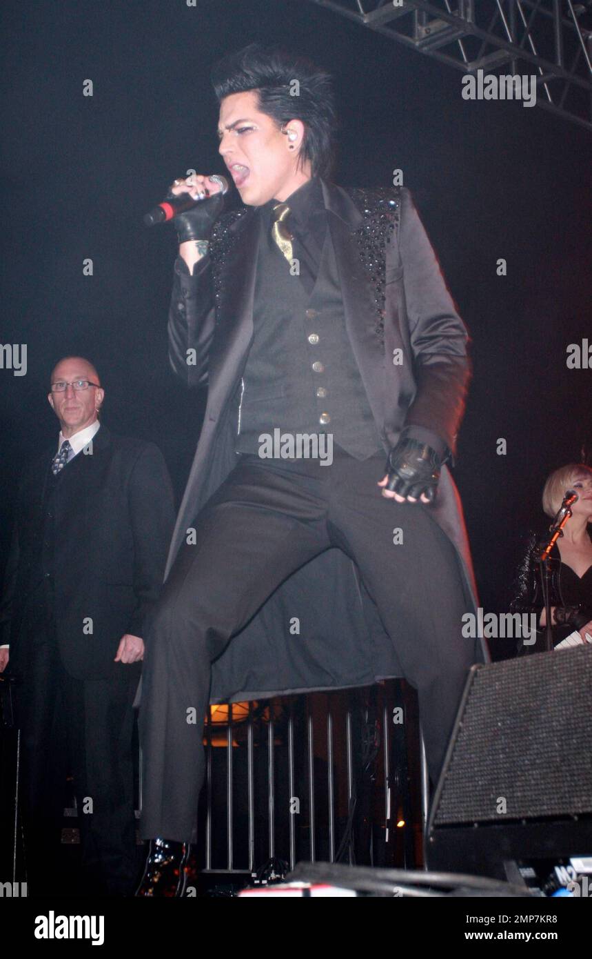 Adam Lambert at the Gridlock New Years Eve Party at the Paramount Lot ...