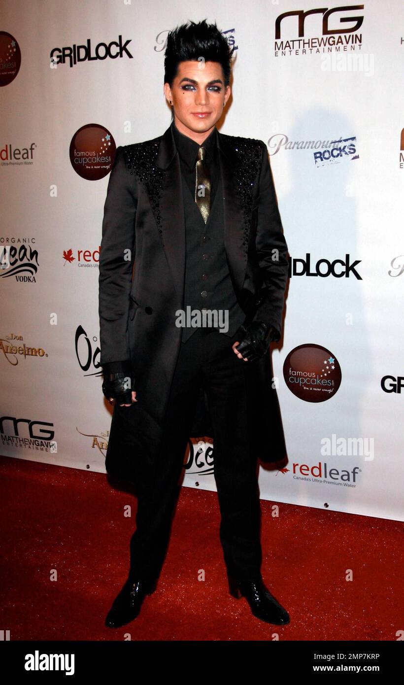 Adam Lambert at the Gridlock New Years Eve Party at the Paramount Lot ...