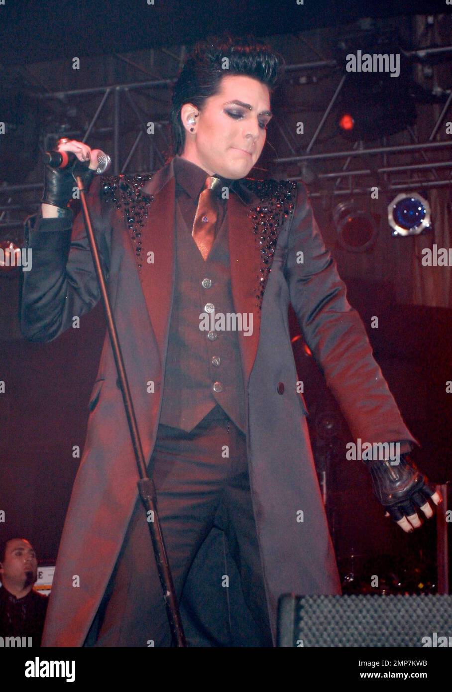 Adam Lambert performs live at the Gridlock New Years Eve Party at ...
