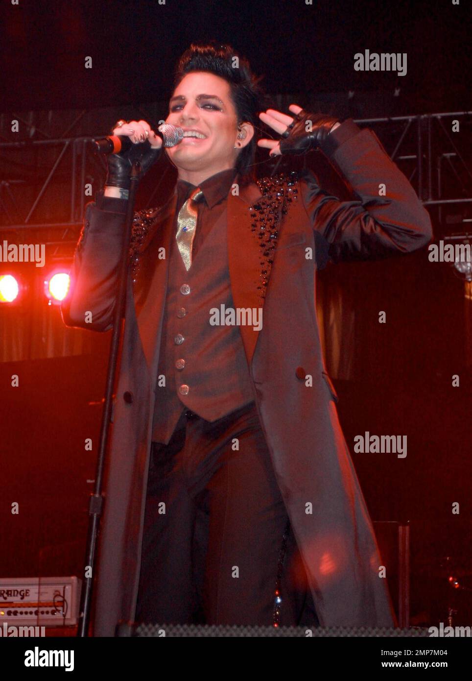 Adam Lambert performs live at the Gridlock New Years Eve Party at ...