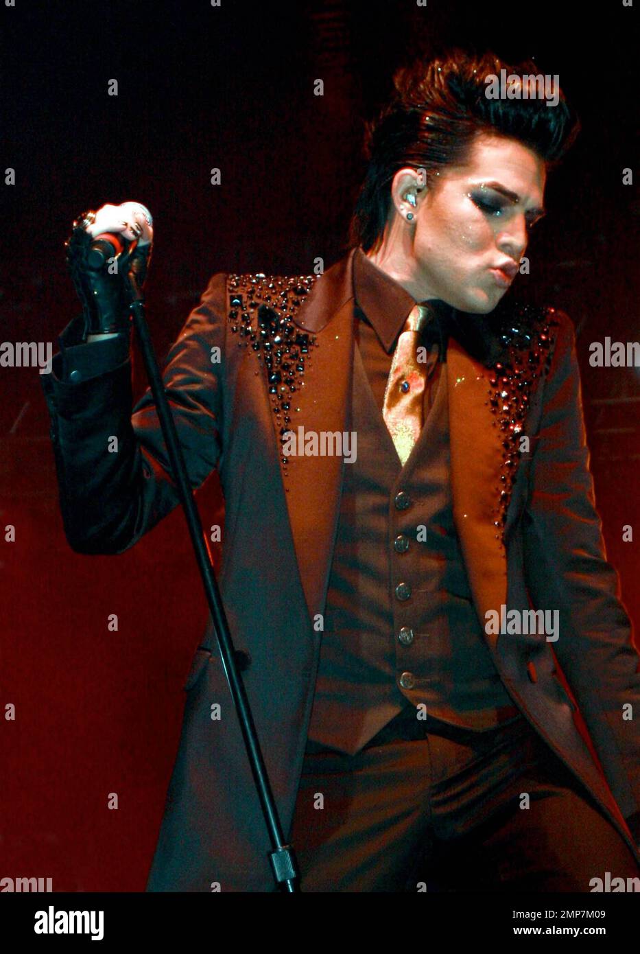 Adam Lambert performs live at the Gridlock New Years Eve Party at ...